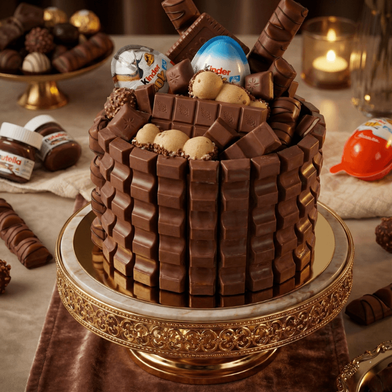 Delicious Kinder Chocolate 01 Cake | Irresistible Treats