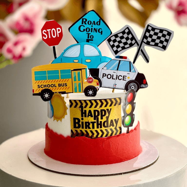 Road Theme Cake - Drive into Sweetness at Just 3.9 OMR!